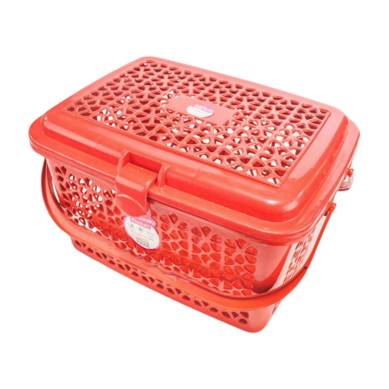 Big Square Fashion Storage Basket with Lid and Handle - Arbaana